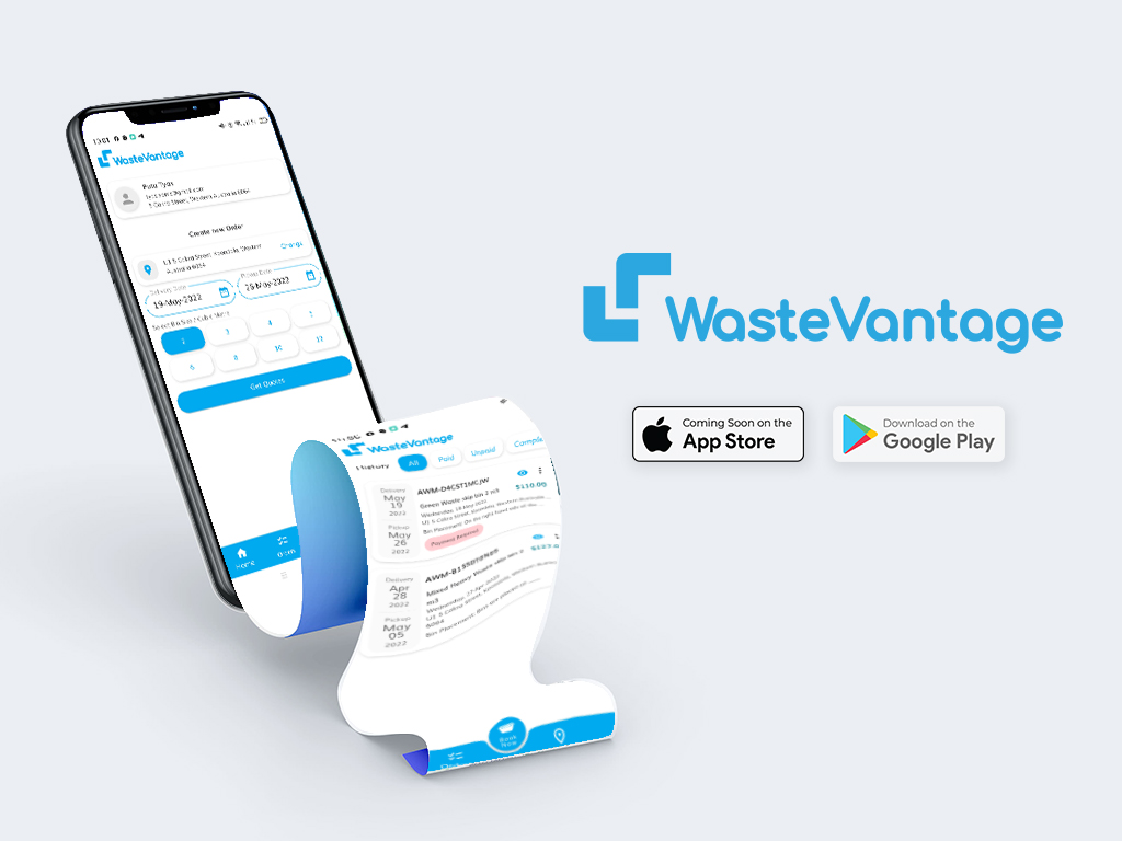 WasteVantage Customer App | Skip Bin Booking Mobile App